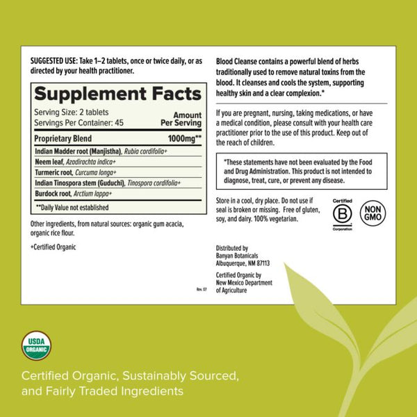 Banyan Botanicals Blood Cleanse – Chineseherbs.net